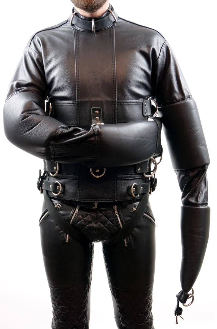 Black Leather Strait Jacket – Strong, Secure & Stylish